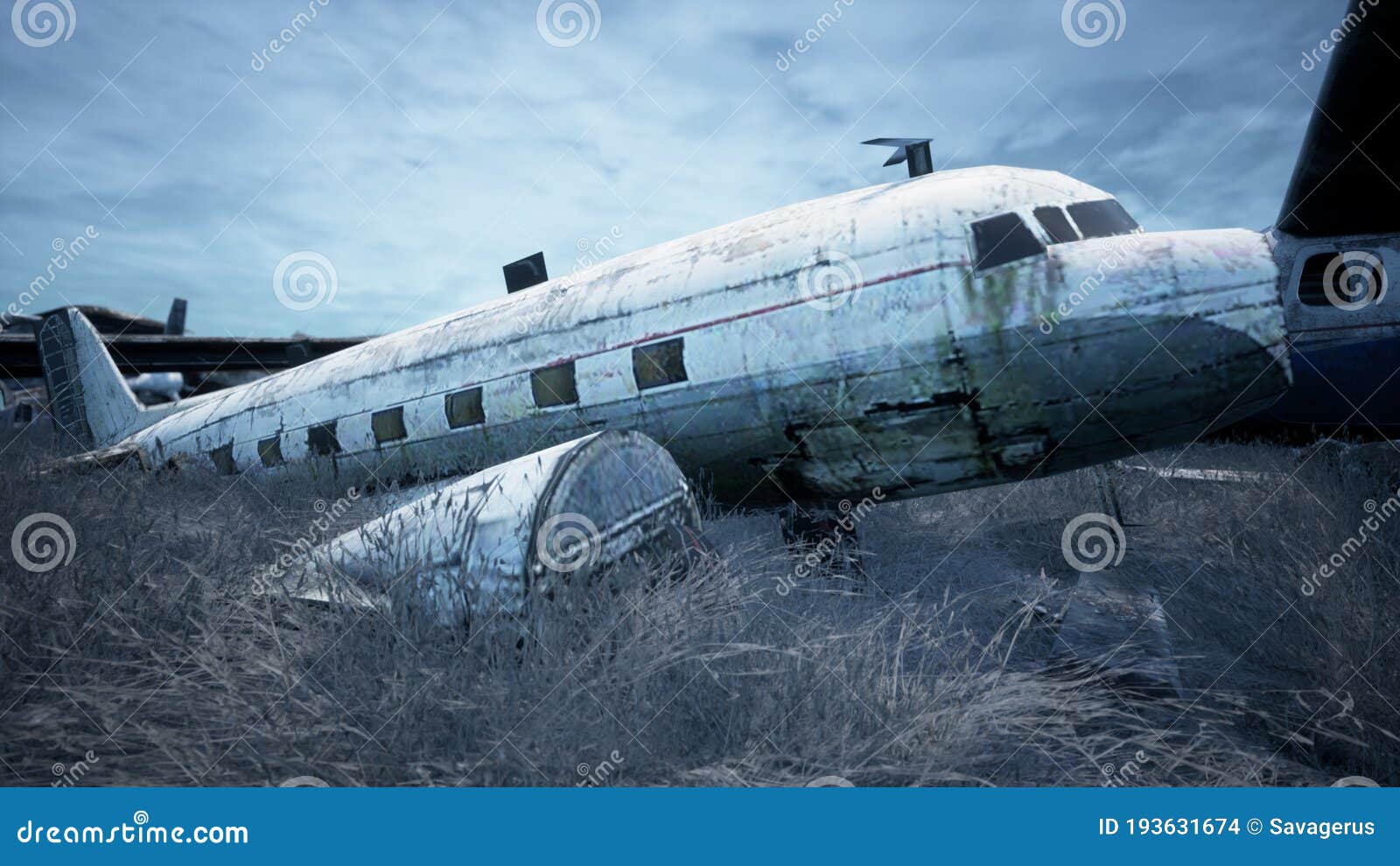 Abandoned and Destroyed Planes are in the Field. a Lot of Rusty ...