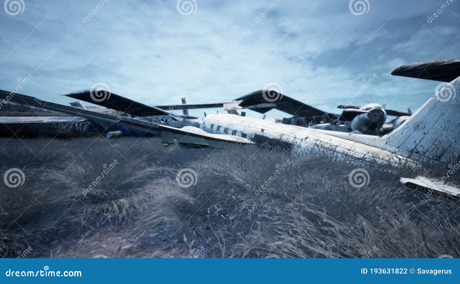 Abandoned and Destroyed Planes are in the Field. a Lot of Rusty ...
