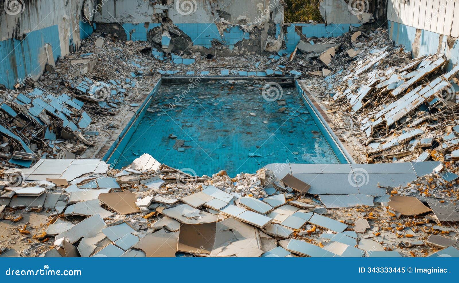 Destroyed Remnant Of Ruined City. Apocalypse Scene. Armageddon Death Of ...