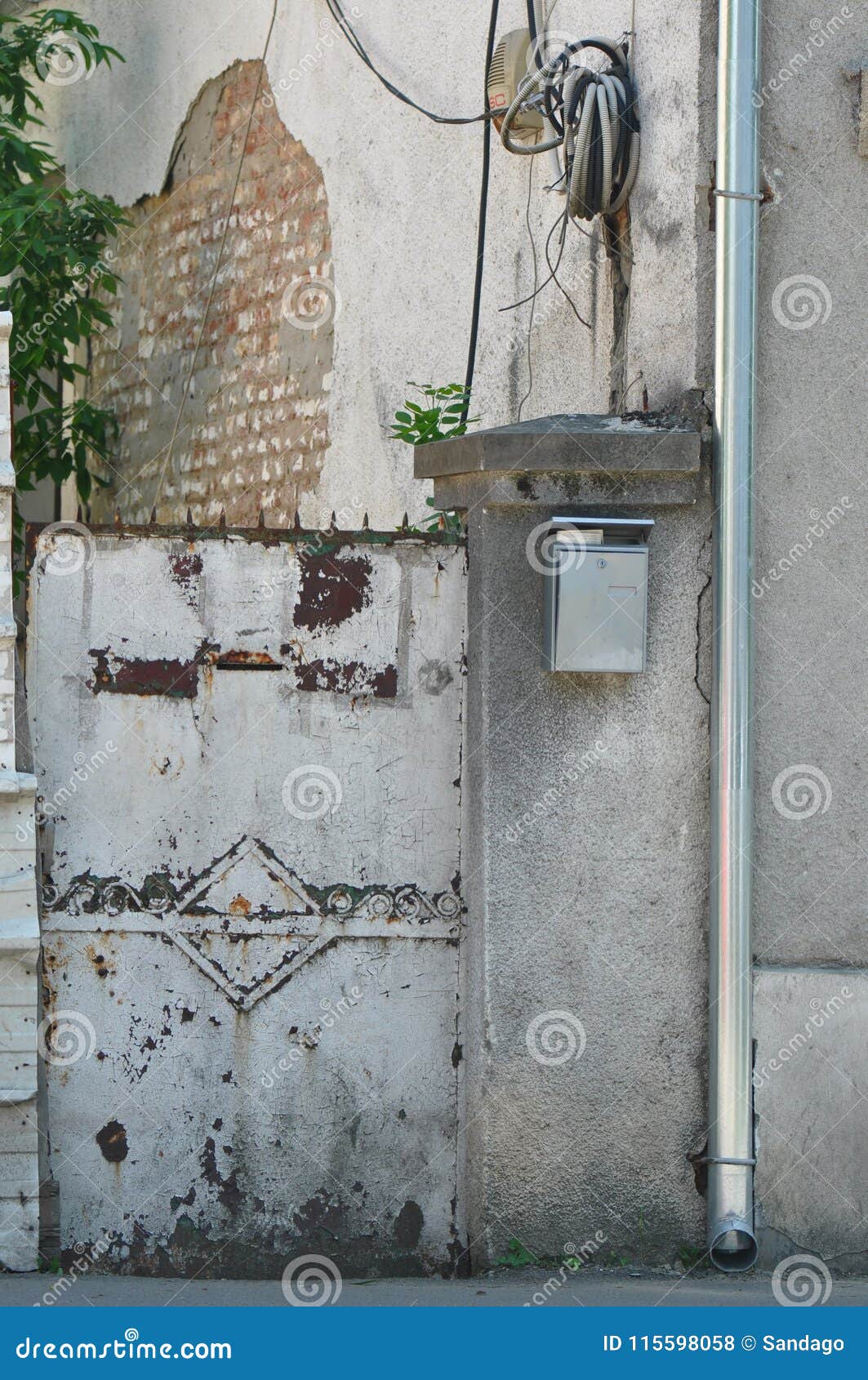 Deteriorated house detail stock photo. Image of earth - 115598058