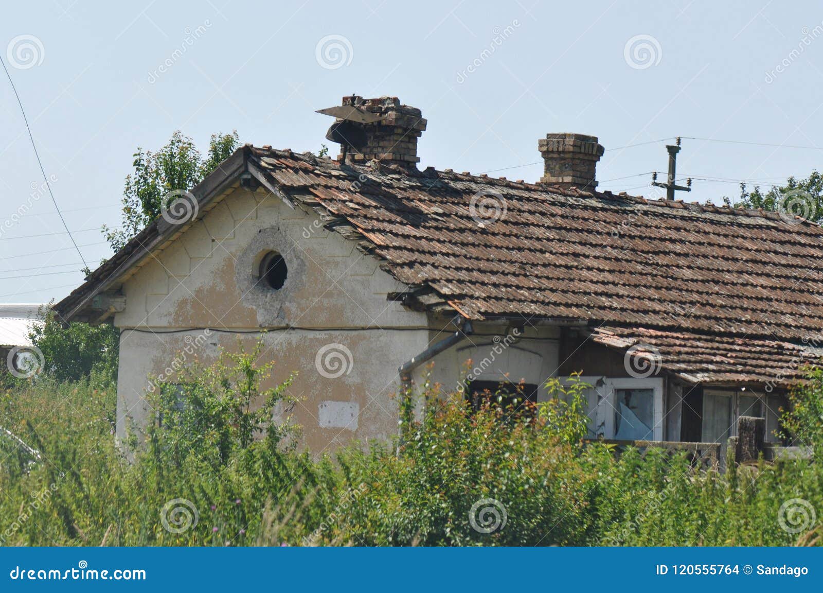 Deteriorated house detail stock photo. Image of dangerous - 120555764