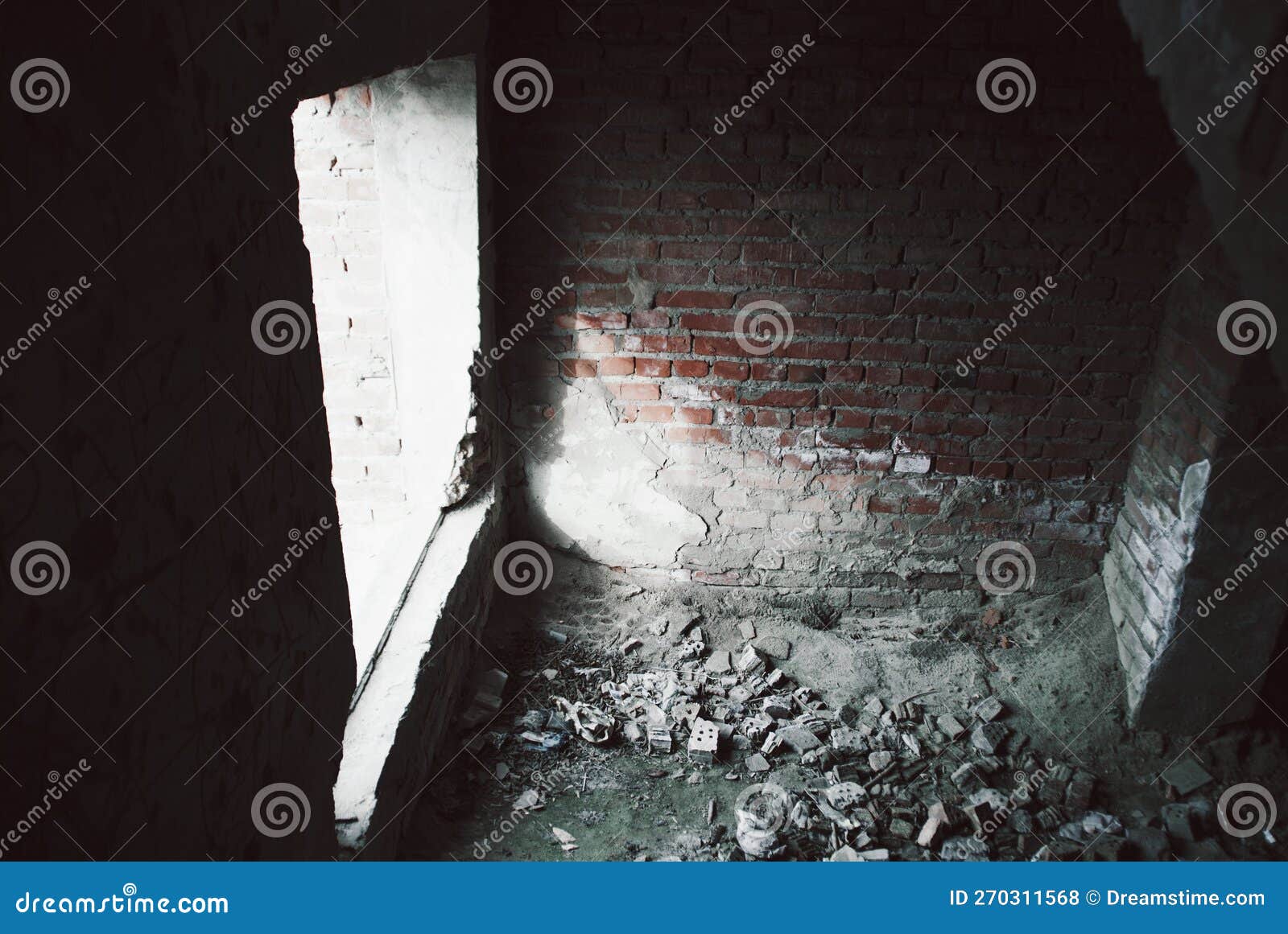 An Abandoned Dilapidated Building in the Village Stock Photo - Image of ...