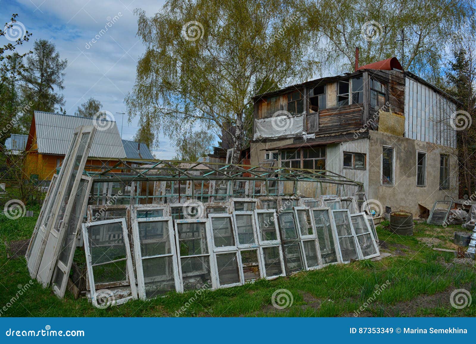 Abandoned and Dilapidated Farm Stock Image - Image of building, house ...