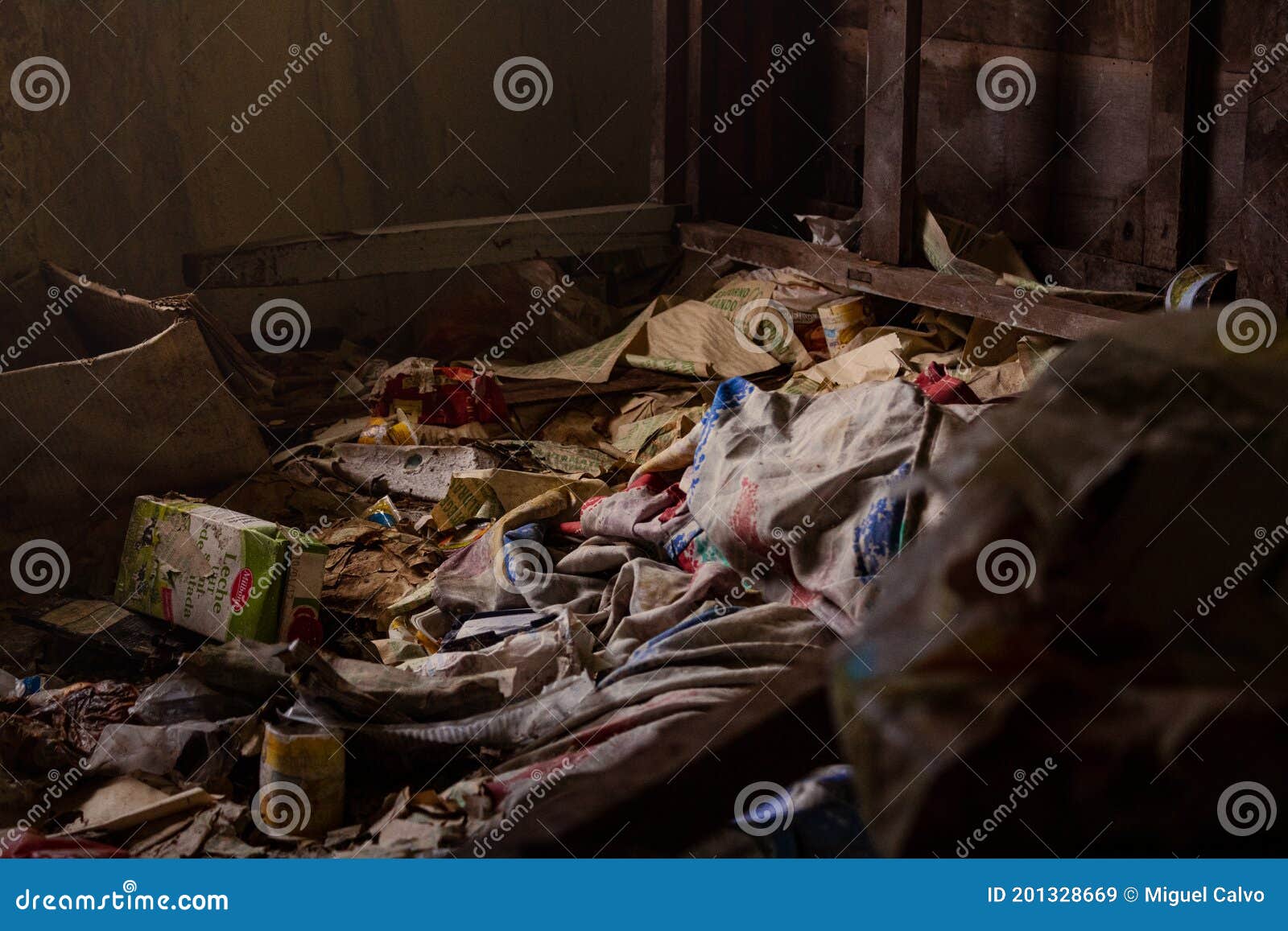 Abandoned and Dirty House Illuminated Stock Image - Image of structure ...