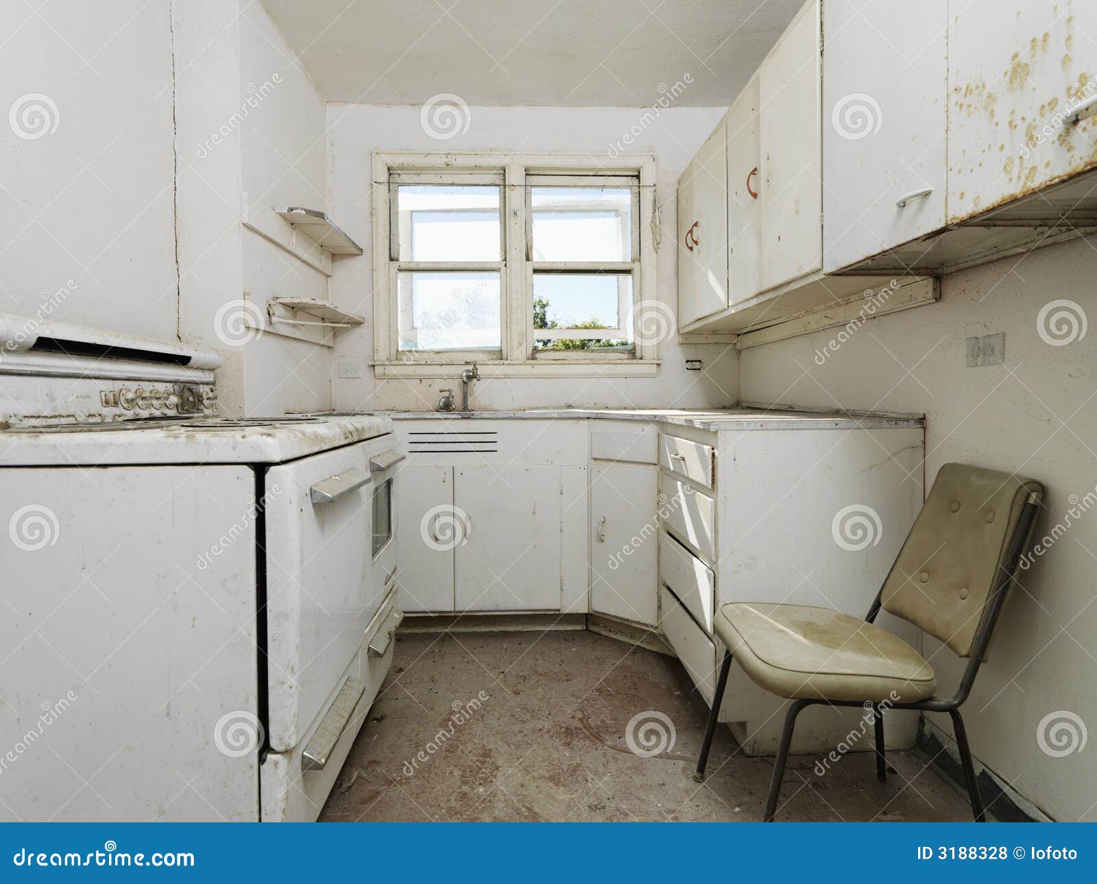 Inside Abandoned House Kitchen