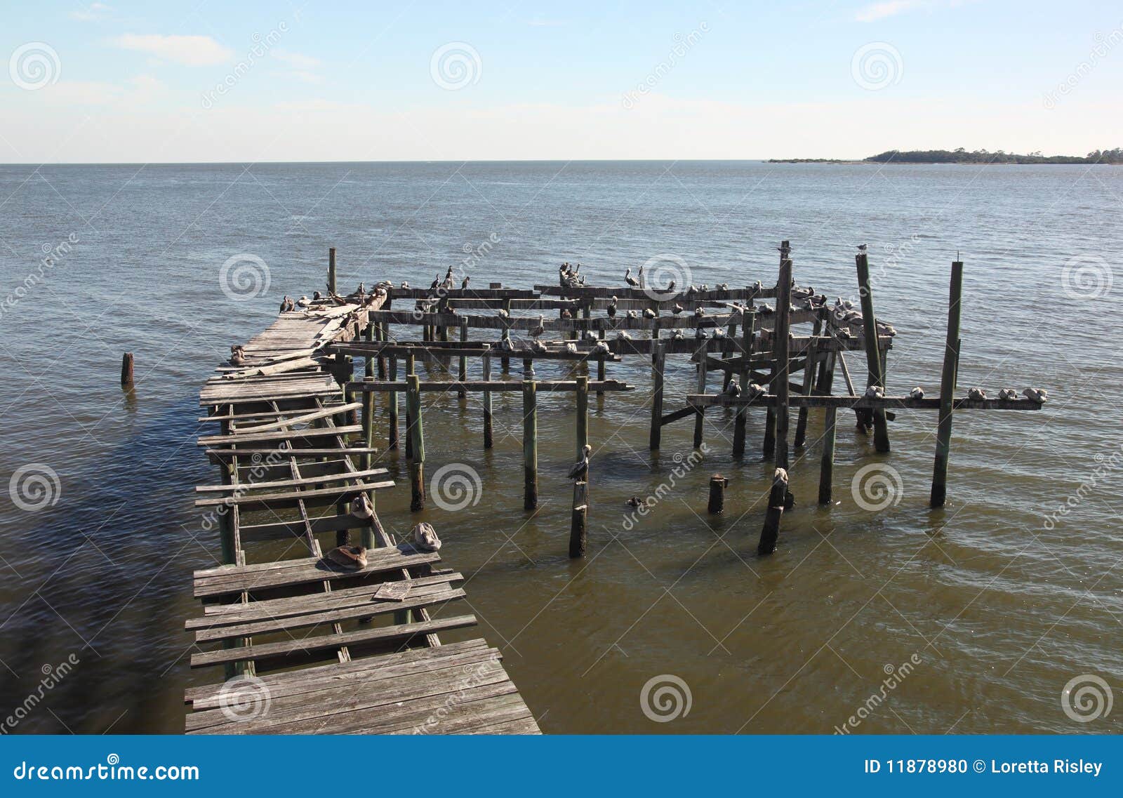 Abandoned Dock in Cedar Key, Florida Stock Photo - Image of water ...