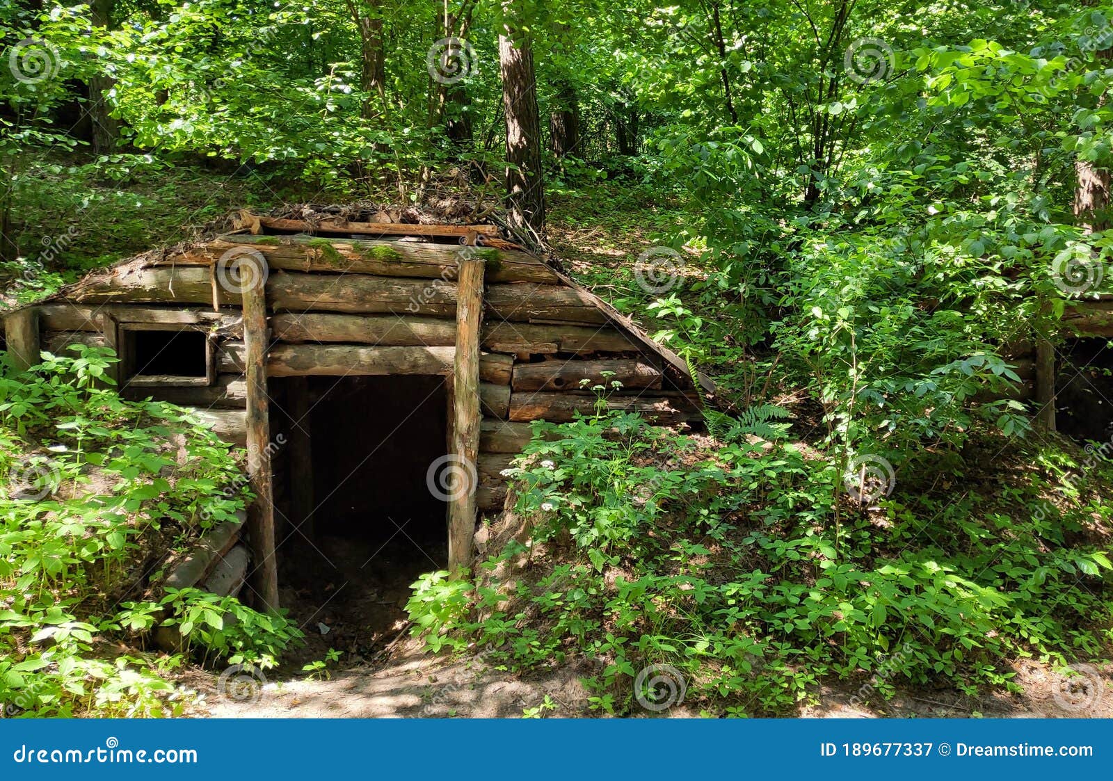 An Abandoned Dugout With Trenches Surrounded By Minefields, Remained ...