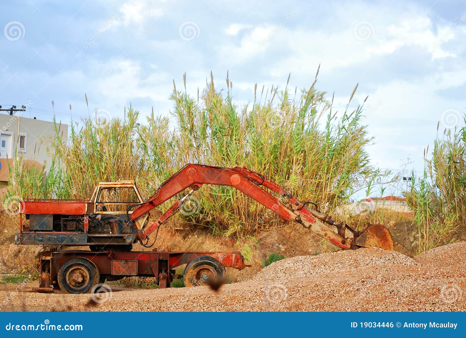 Abandoned earthmover stock photo. Image of excavator - 19034446