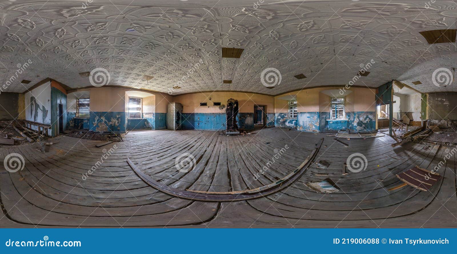 Abandoned Empty Concrete Room or Unfinished Building. Full Seamless ...