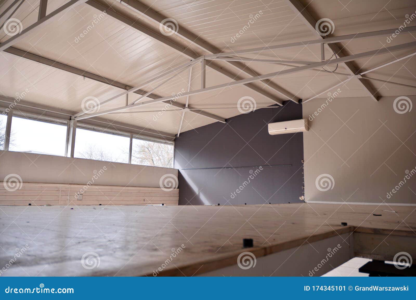 Abandoned and Empty Interior of a Former Store. Stock Image - Image of ...
