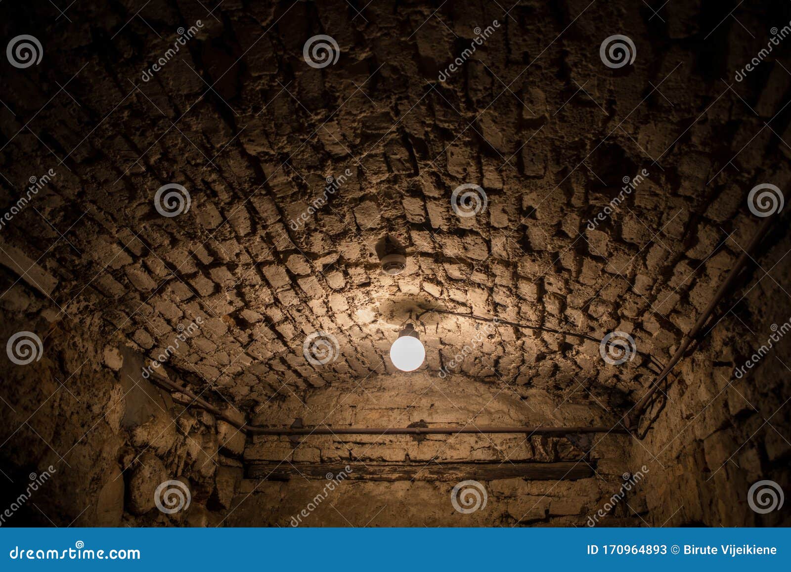 Old Dark Underground Cellar Stock Image - Image of abandoned, cave ...