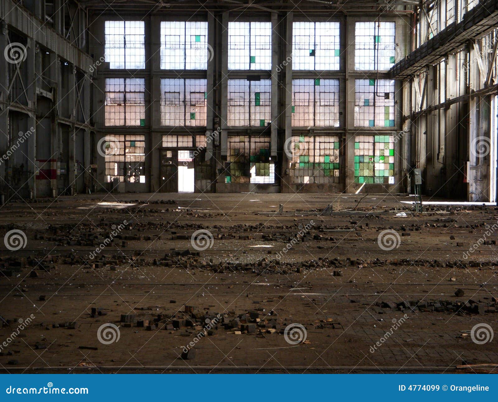 An Old Abandoned Factory Building In Early Autumn. Post-apocalyptic ...
