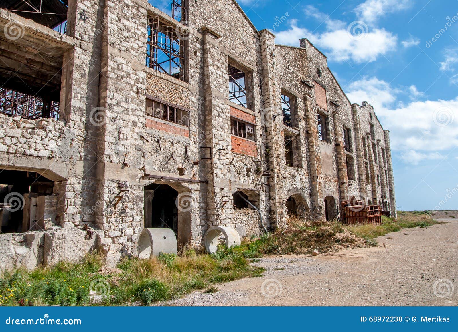 Abandoned factory exterior stock photo. Image of abstract - 68972238
