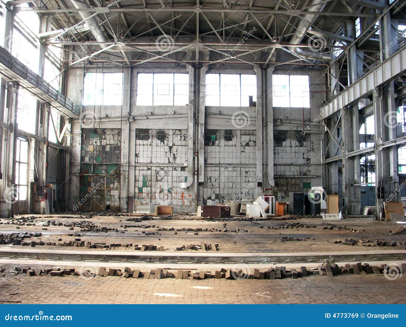 Abandoned Factory - Floor To Celling Stock Image - Image of wall, quiet ...