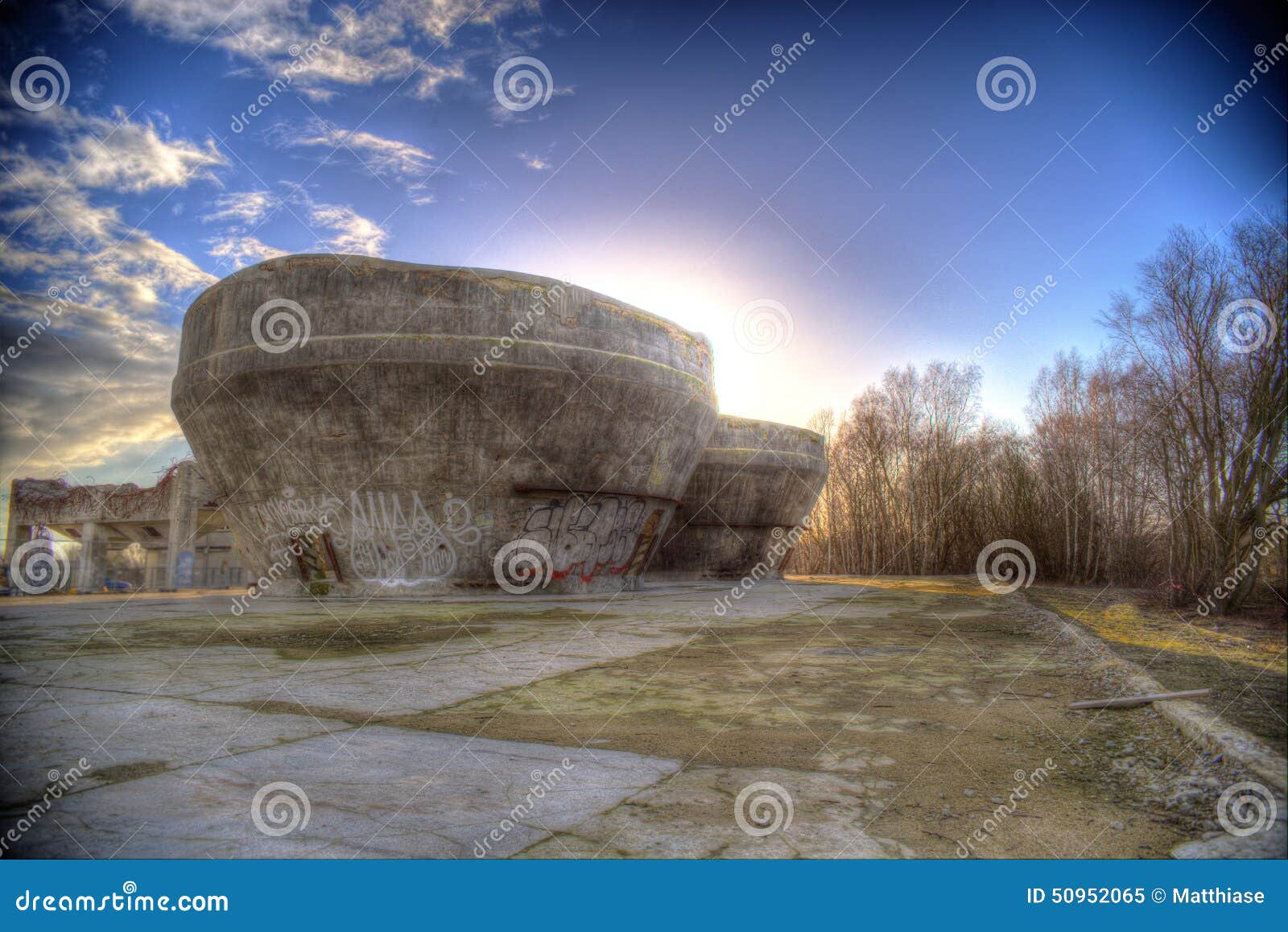 Abandoned factory silos stock image. Image of silo, factory - 50952065