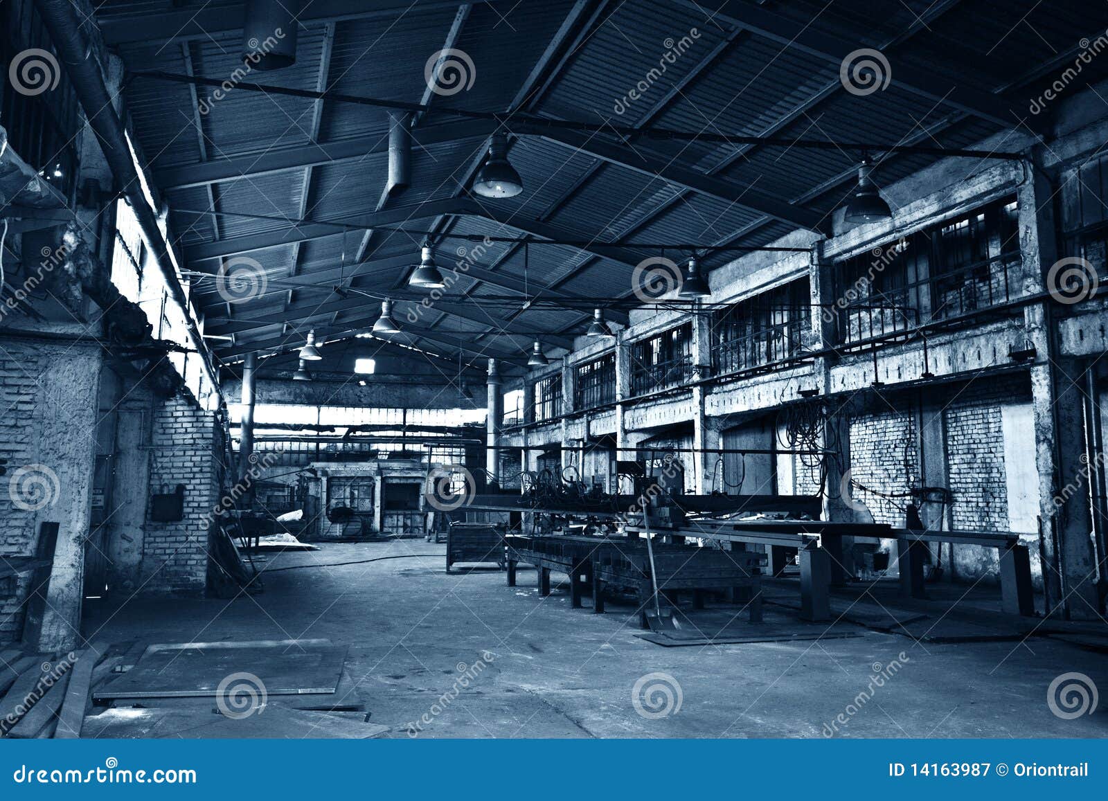 Abandoned Factory Warehouse Stock Image - Image of corrosion, factory ...