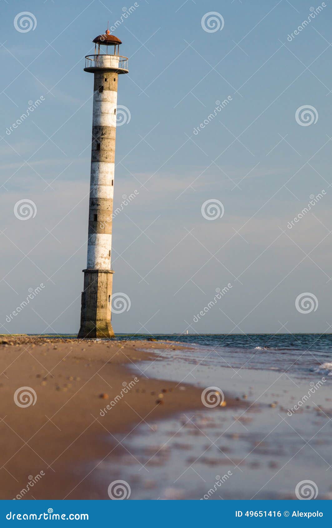 Abandoned Falling Lighthouse on the Beach of Saaremaa Island Stock ...