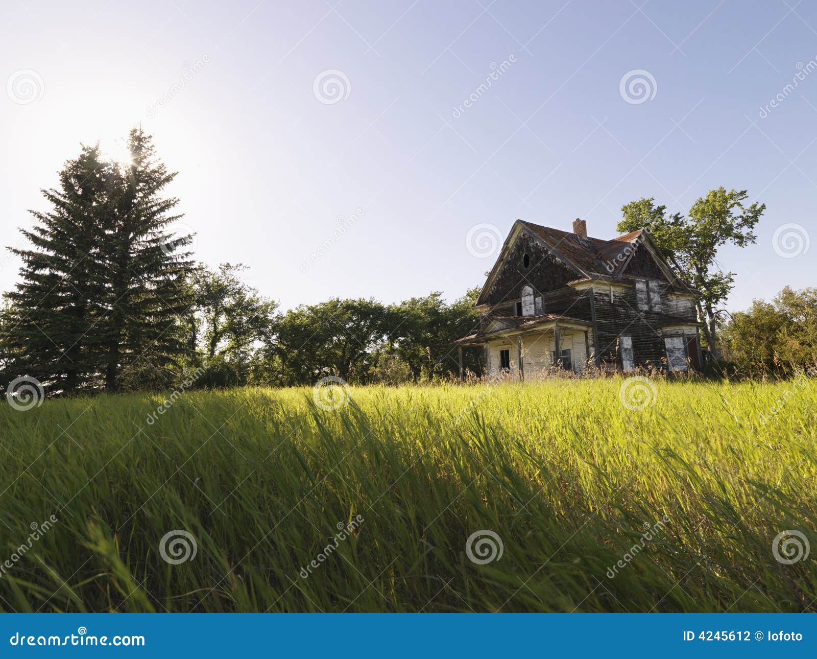Abandoned farm house. stock photo. Image of disrepair - 4245612