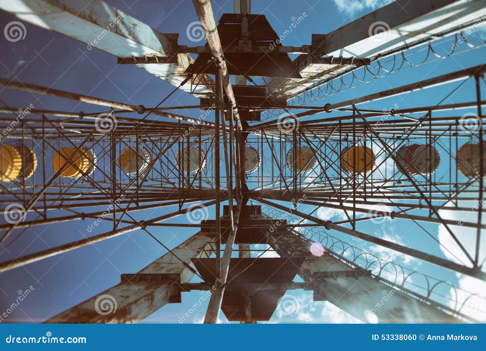 Abandoned ferring wheel stock photo. Image of park, ferring - 53338060
