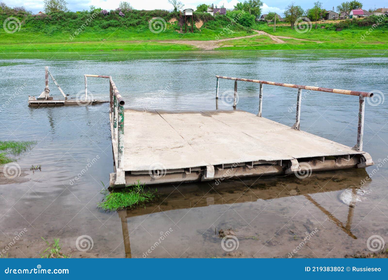 The Boat Drowned In The Mediterranean. Filled With Water. Athens ...