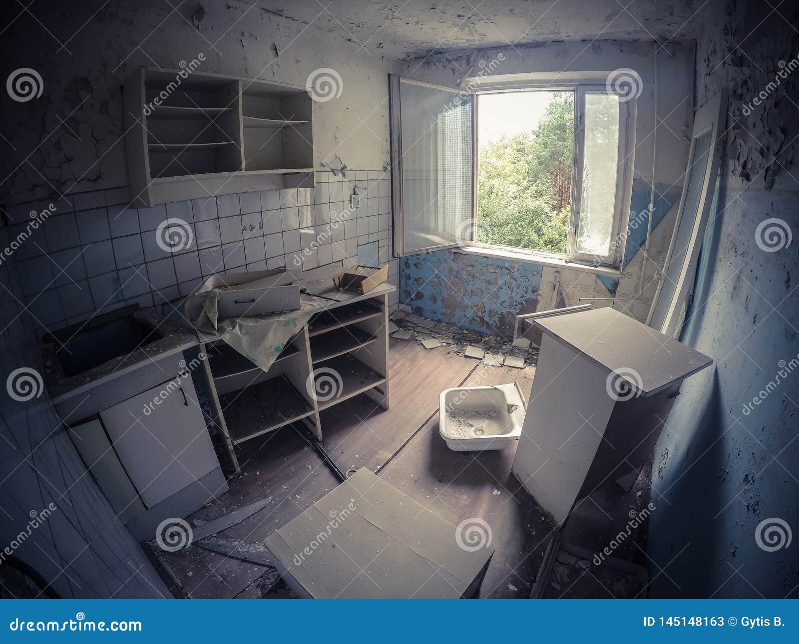 Abandoned Flat in Pripyat, Chernobyl Zone Stock Image - Image of ...