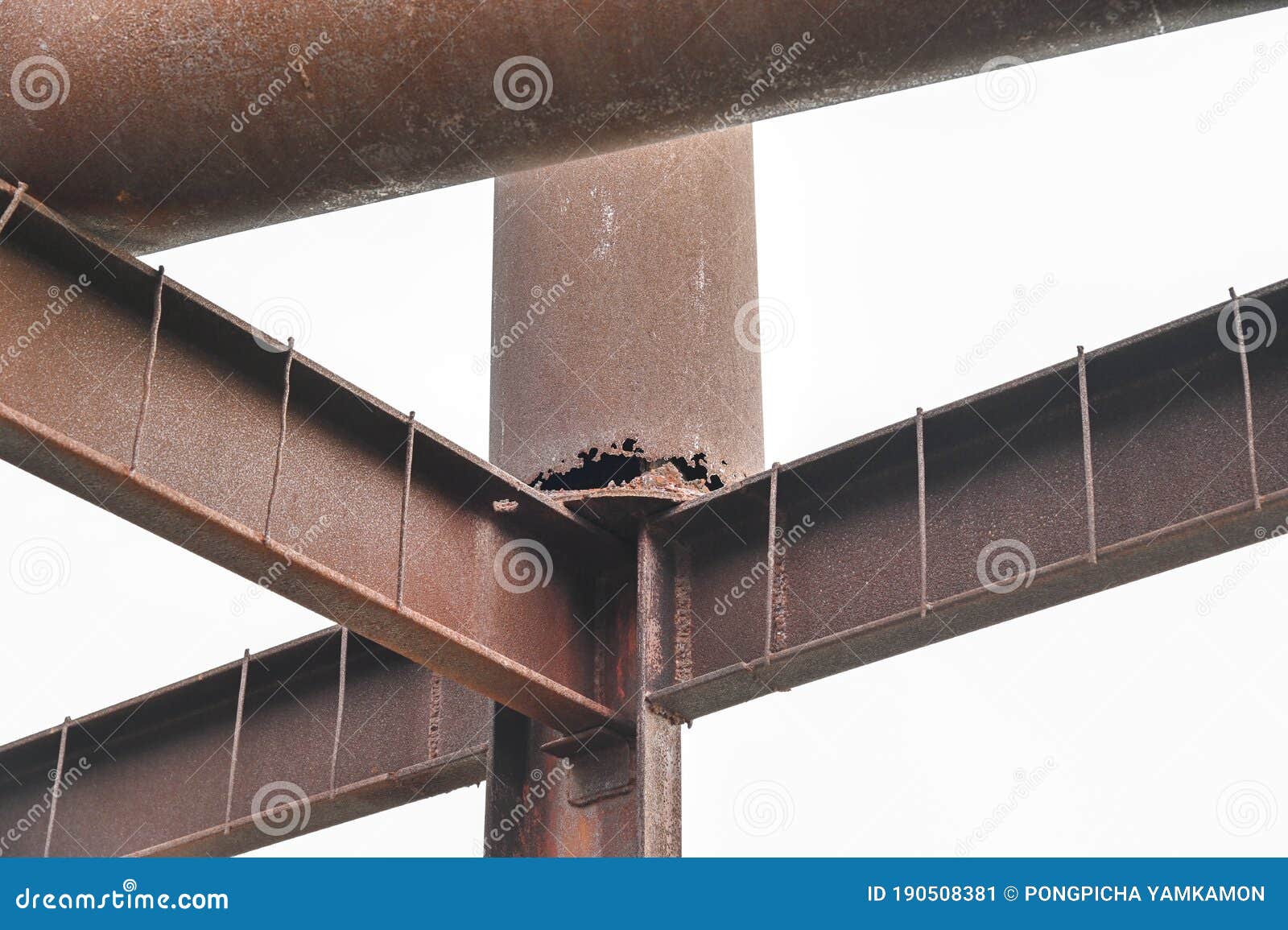 Abandoned Full Rusty Steel Construction Stock Image - Image of ...