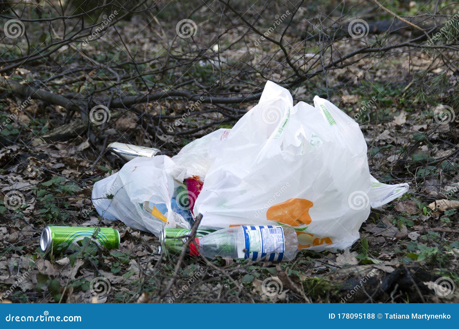 Human Pollution, Garbage Dump In The Forest Royalty-Free Stock ...