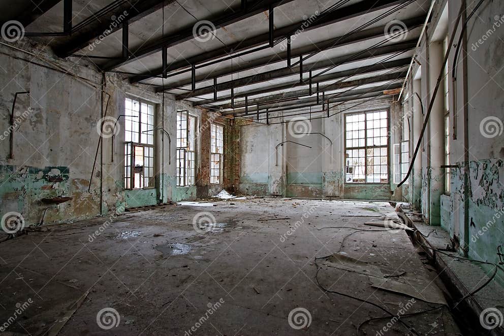 Abandoned hall stock photo. Image of abandon, room, deserted - 17627374