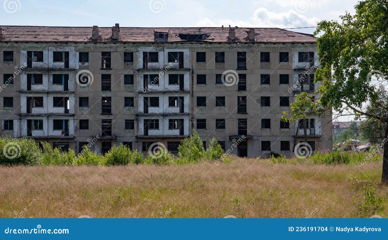 Abandoned High-rise Building. Non-residential Building Stock Photo ...