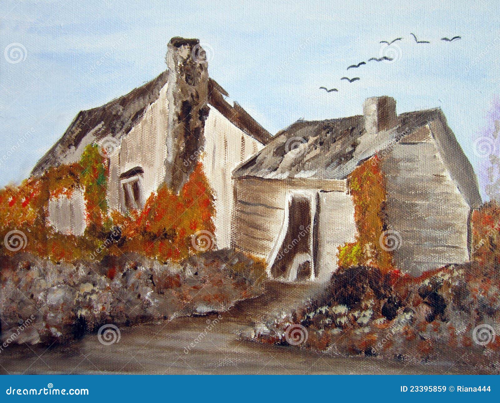 Abandoned house stock illustration. Illustration of drawn - 23395859