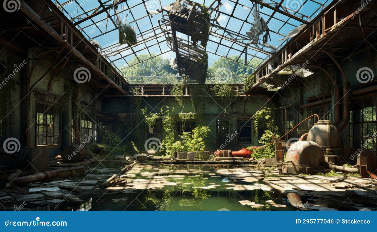 Abandoned House with Floating Structures a Contemporary Poolcore Uhd ...