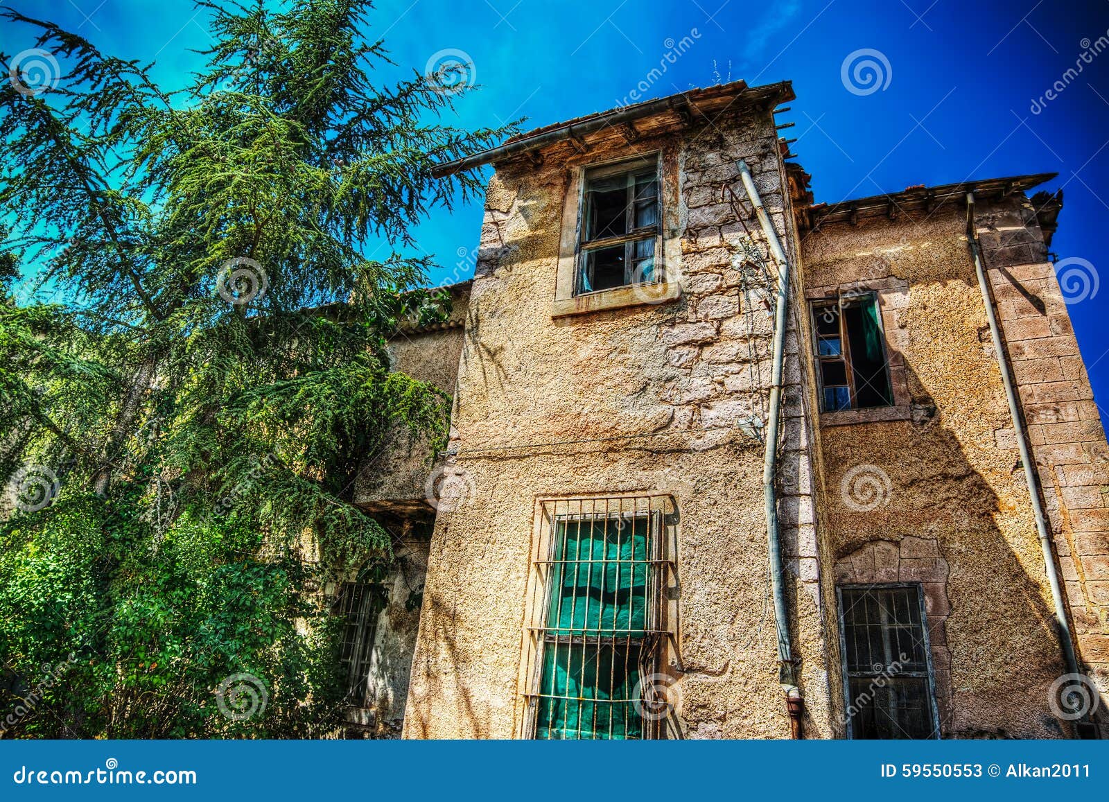 Abandoned house in hdr stock image. Image of europe, aged - 59550553