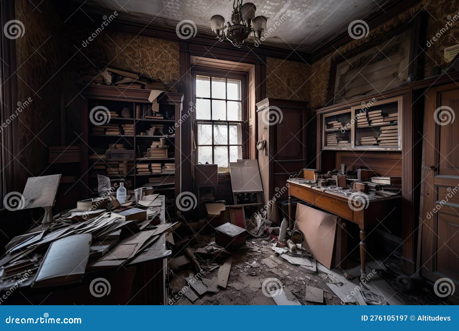 Abandoned House with Hidden Cache and Clues Stock Illustration ...