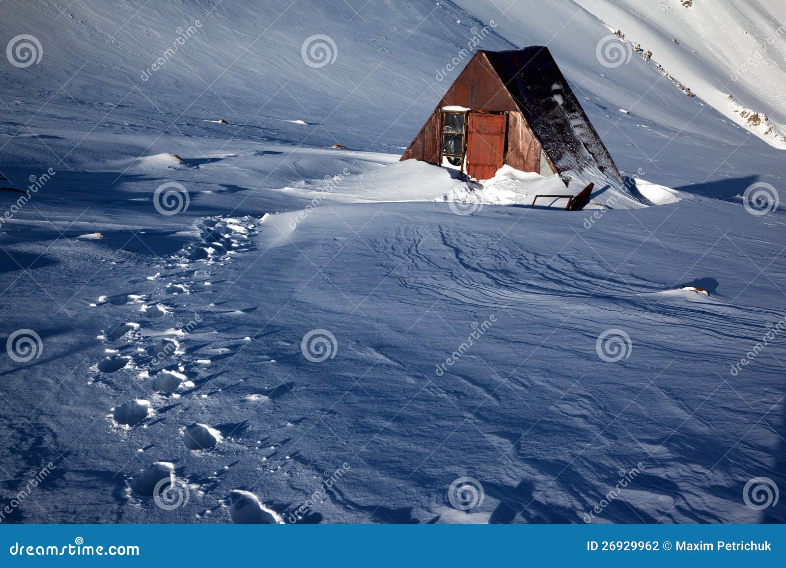 Abandoned hut stock photo. Image of sunlight, frozen - 26929962
