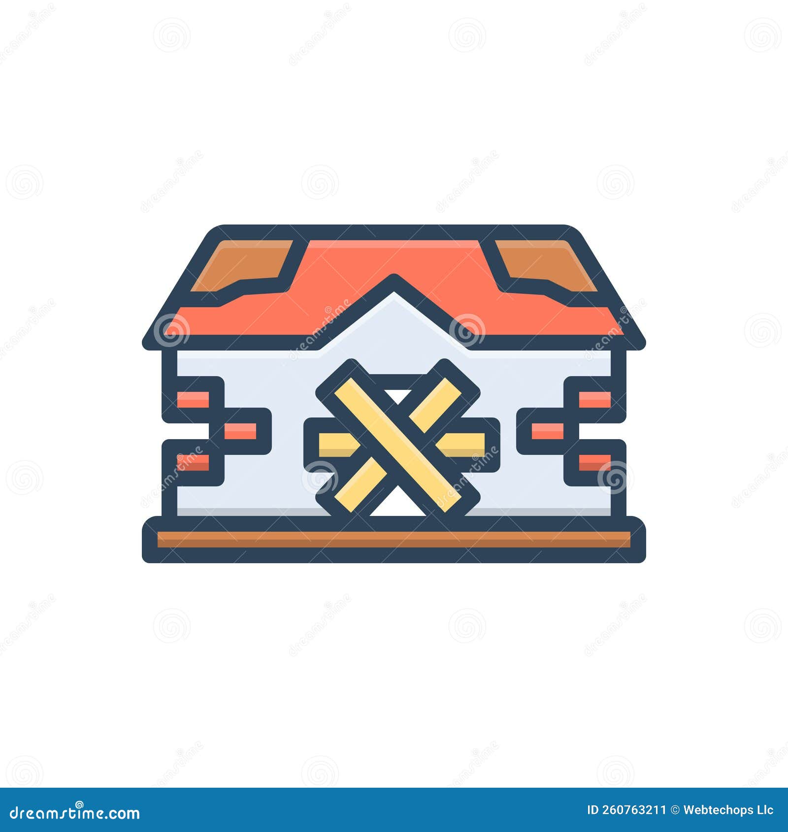 Color Illustration Icon for Abandoned, Derelict and Abdicated Stock ...