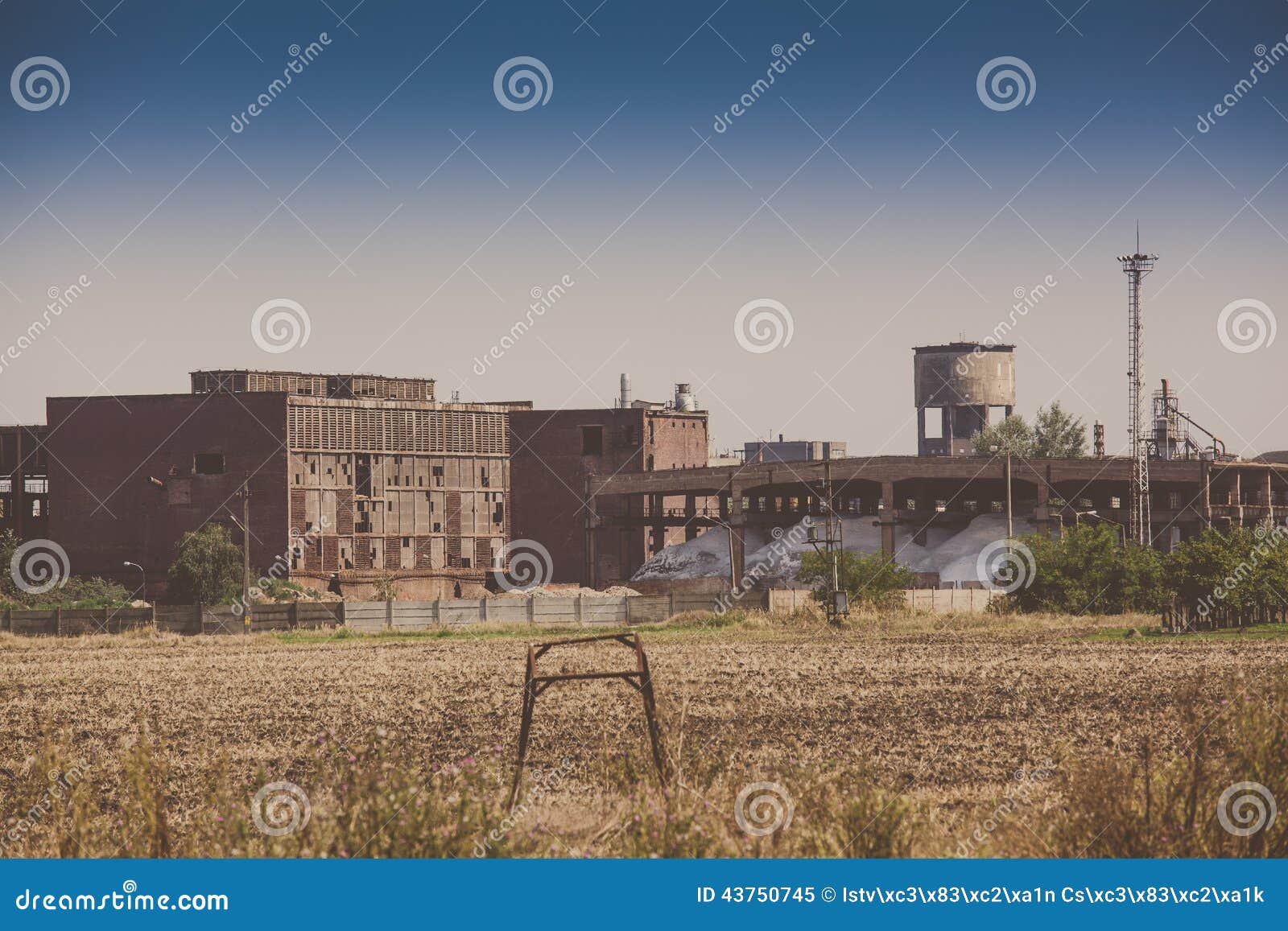 Abandoned Industrial Buildings Stock Image - Image of exterior ...