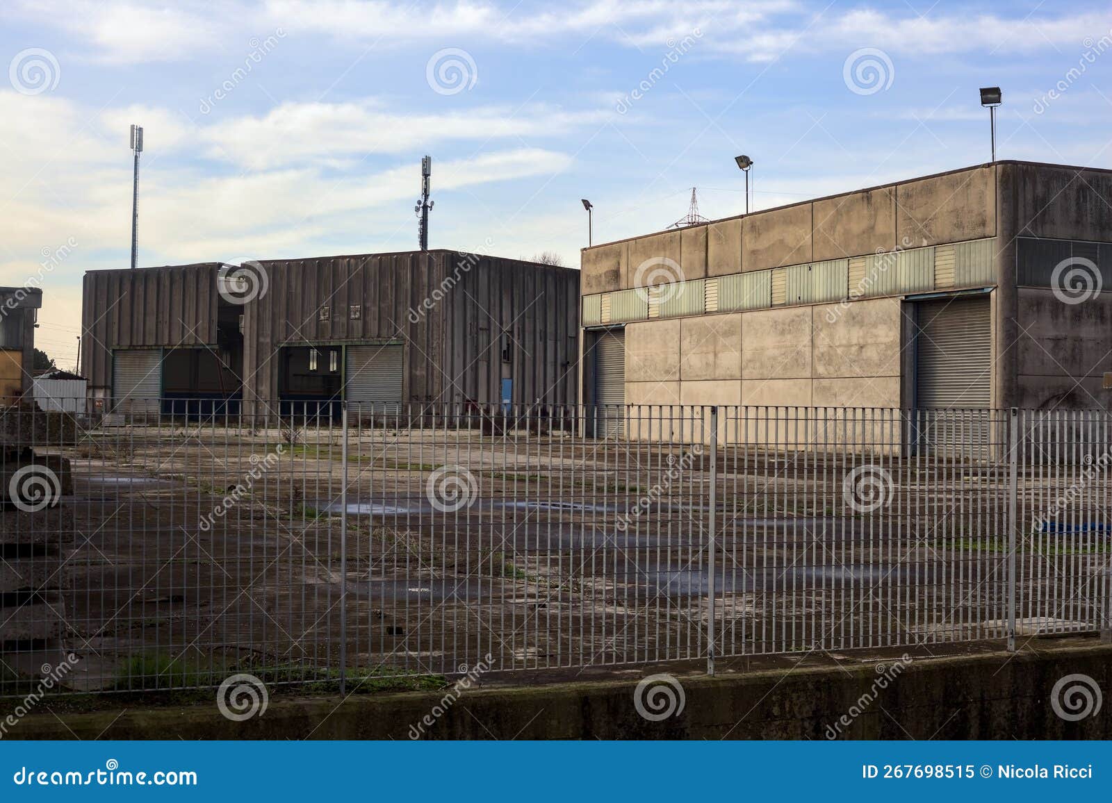 Abandoned Industrial Compound Closed by a Gate in the Italian ...