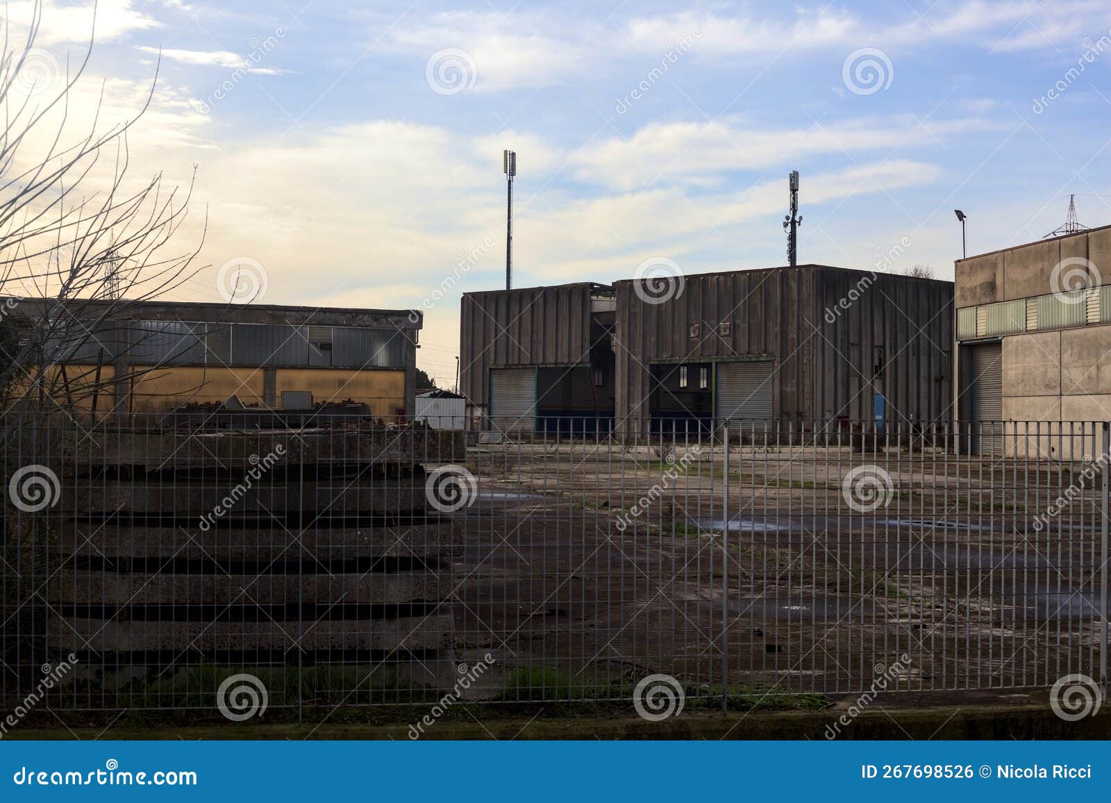 Abandoned Industrial Compound Closed by a Gate in the Italian ...