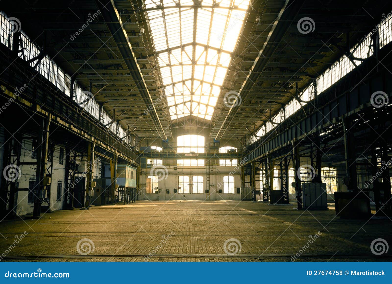 Abandoned Industrial Factory Warehouse Table Royalty-Free Stock Photo ...
