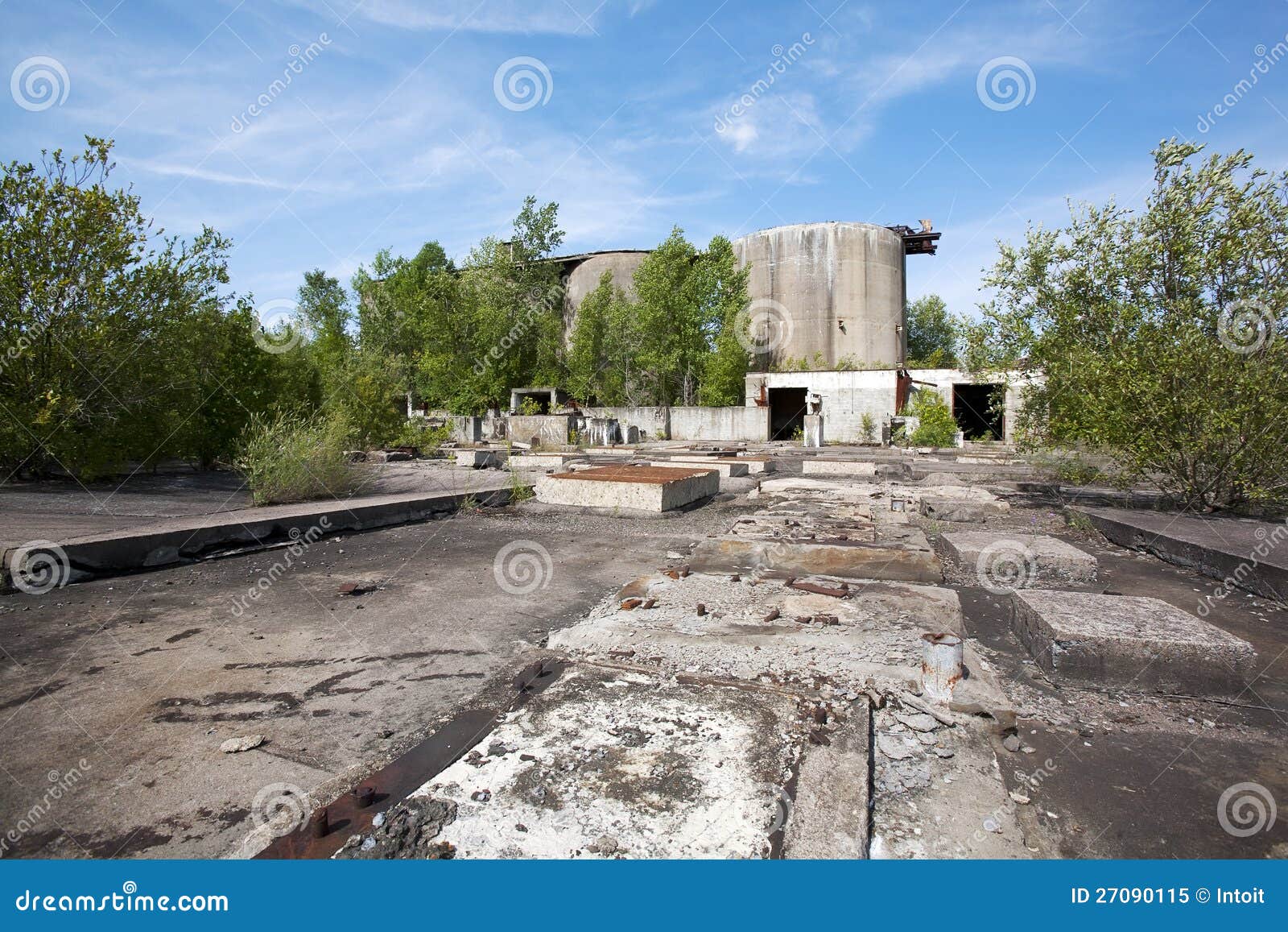 Abandoned Industrial Site stock image. Image of decrepit - 27090115