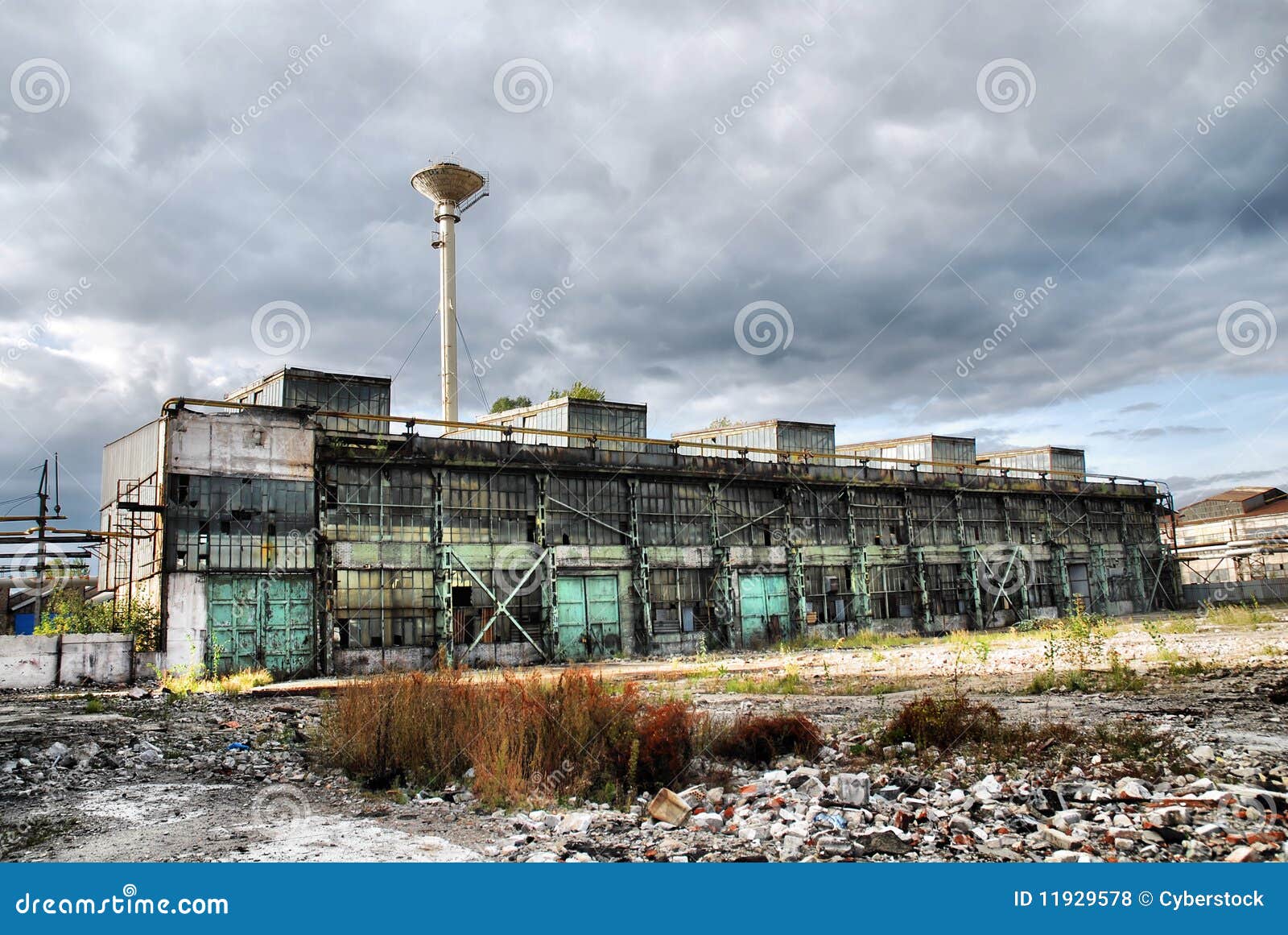 Abandoned Industrial Warehouse Stock Photo - Image of declining ...