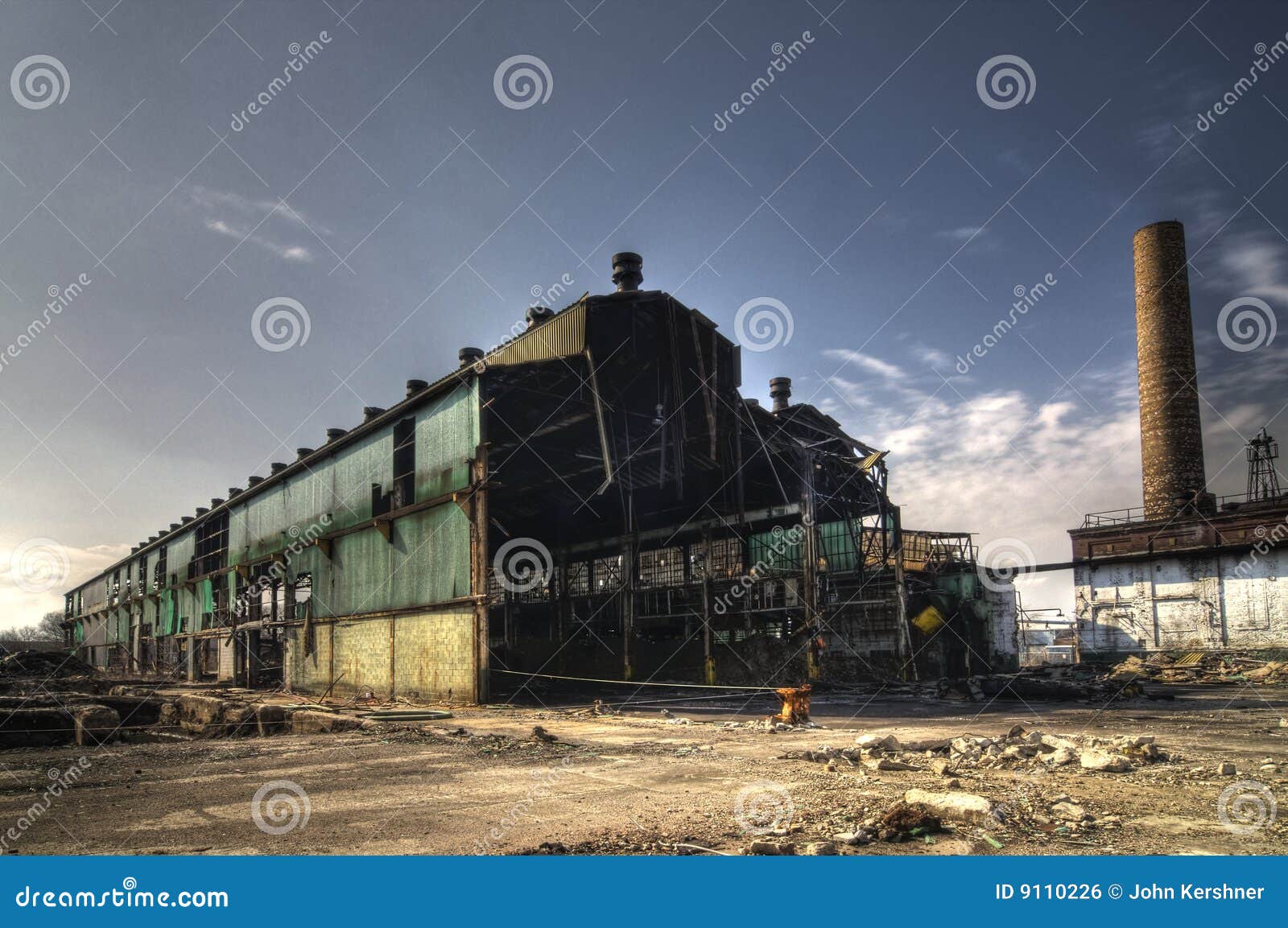 Abandoned Industrial Factory Warehouse Exterior Stock Photo ...