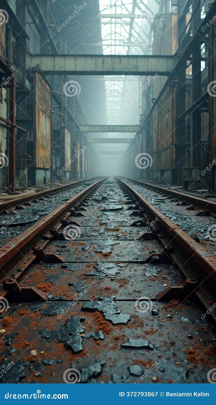 Rusted Overhead Power Line Transmission Towers With Three Electrical ...