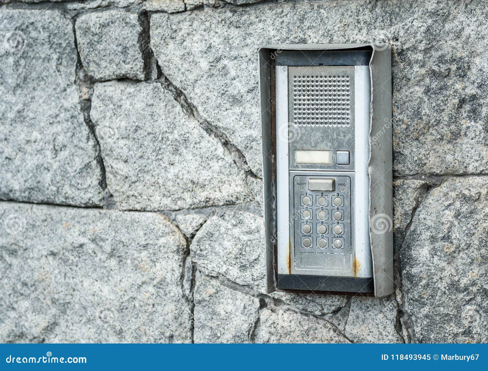 Abandoned Intercom stock image. Image of electronic - 118493945