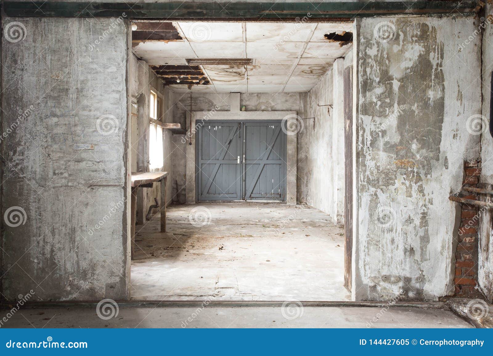 Abandoned Interior Old Barn, Ruins of a Old Building Stock Image ...