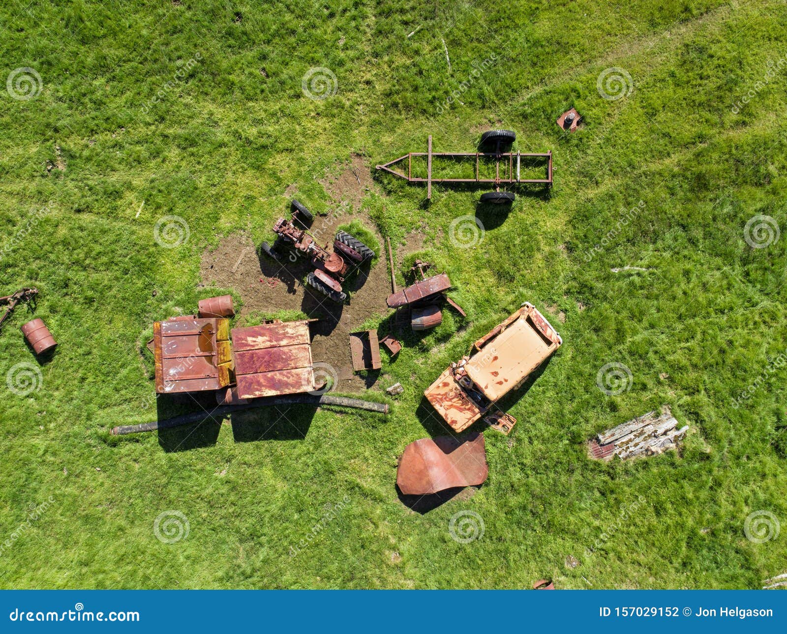 Abandoned Junkyard from Above Stock Photo - Image of barrel, rusted ...