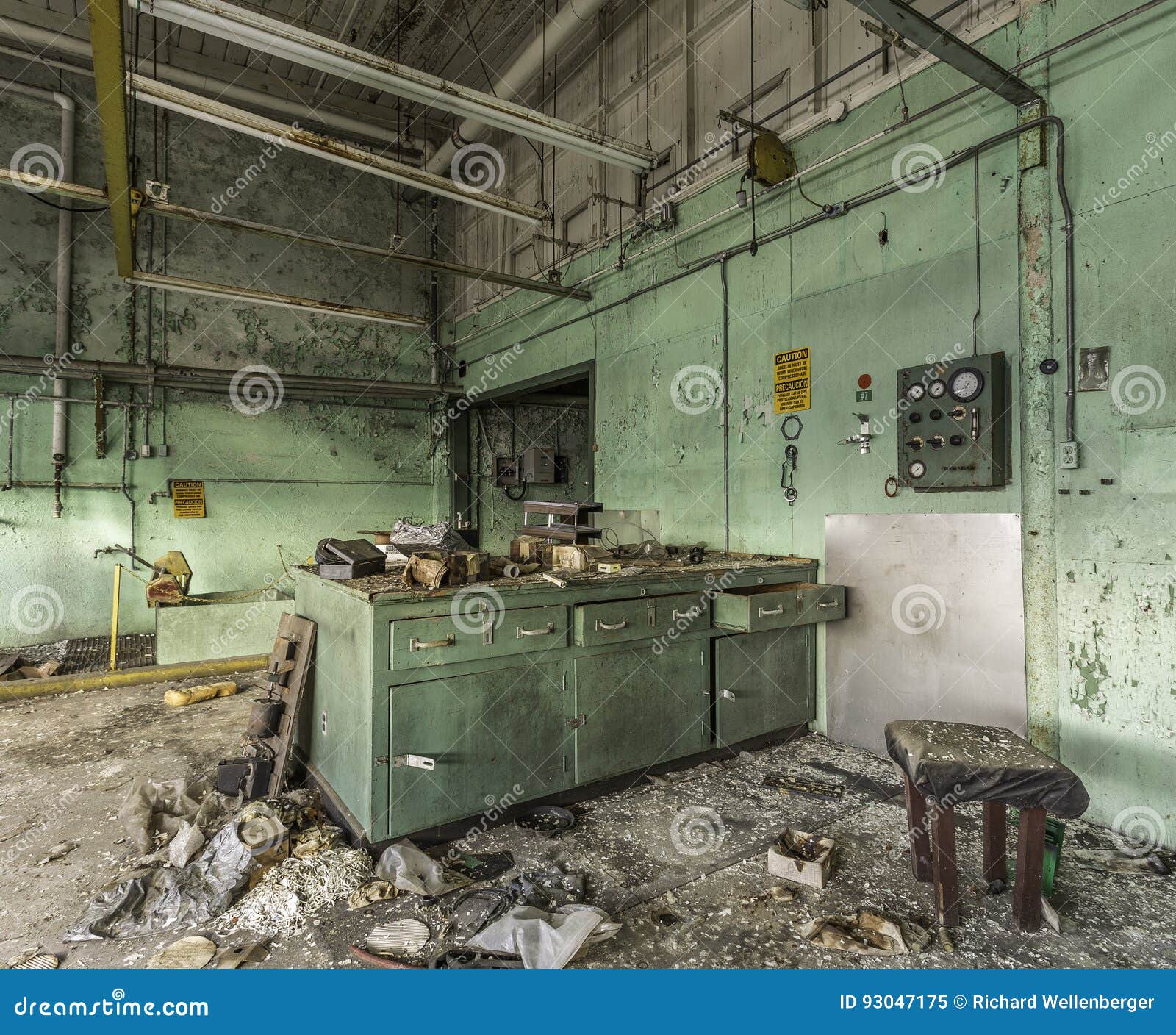 Abandoned Laboratory in a Factory Stock Image - Image of abandon, city ...
