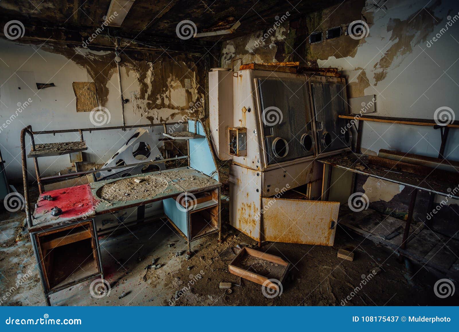 Abandoned laboratory stock image. Image of experimental - 108175437
