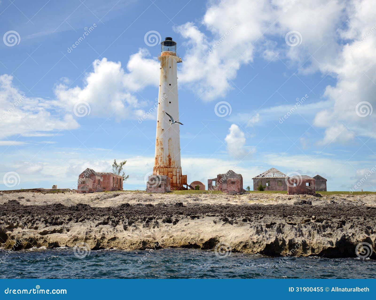 Abandoned lighthouse stock image. Image of bimini, isaac - 31900455