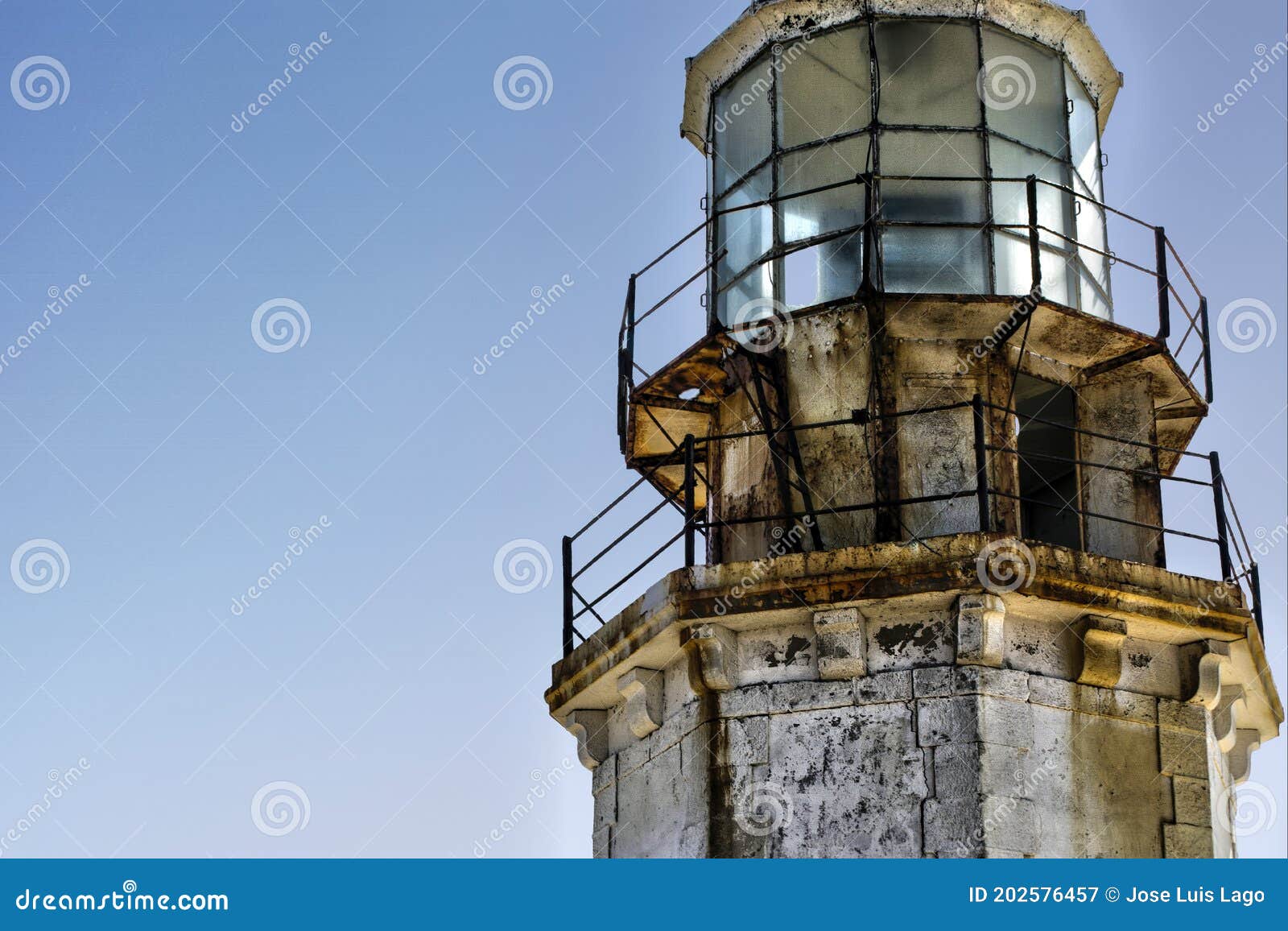 Abandoned Lighthouse with Clear Deterioration Over Time Stock Image ...